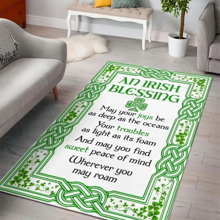 St Patricks Day Rug, Irish Blessing Rug St Patrick's Day - Excoolent