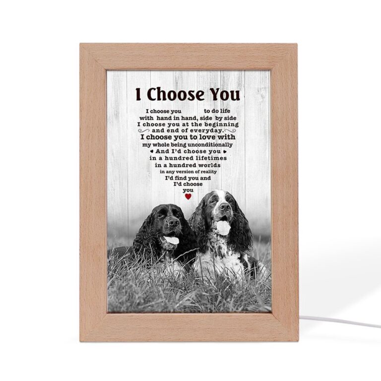 English Springer Spaniel I Choose You Dog Mom Frame Lamp, Picture Frame ...