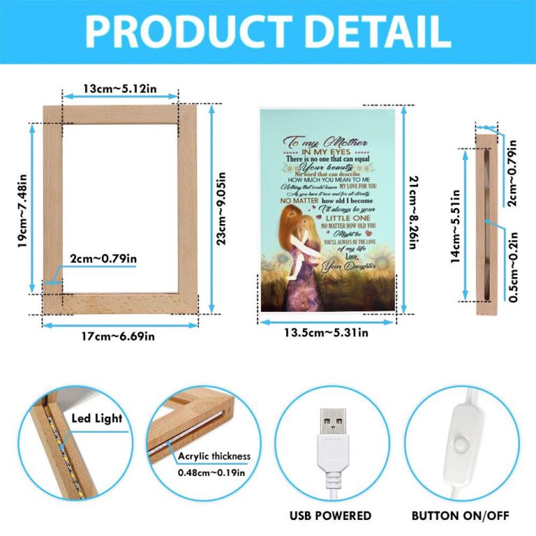 Frame Lamp Motivational To My Mother In My Eyes There Is No One That ...