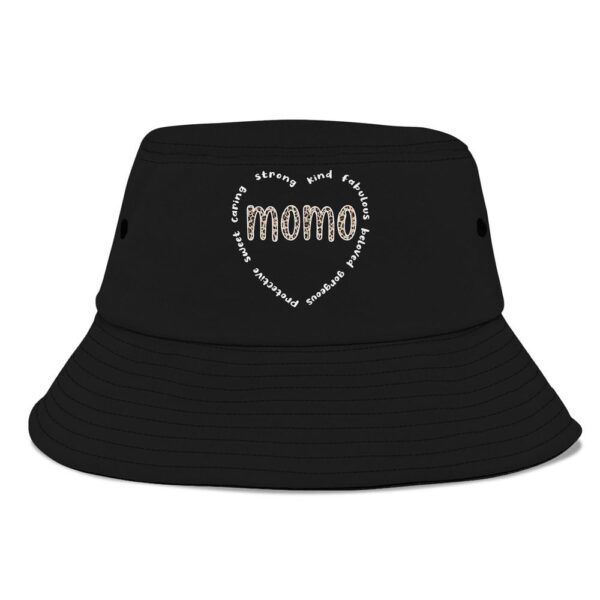 Momo Heart Momo Grandmother Appreciation Momo Grandma Bucket Hat ...