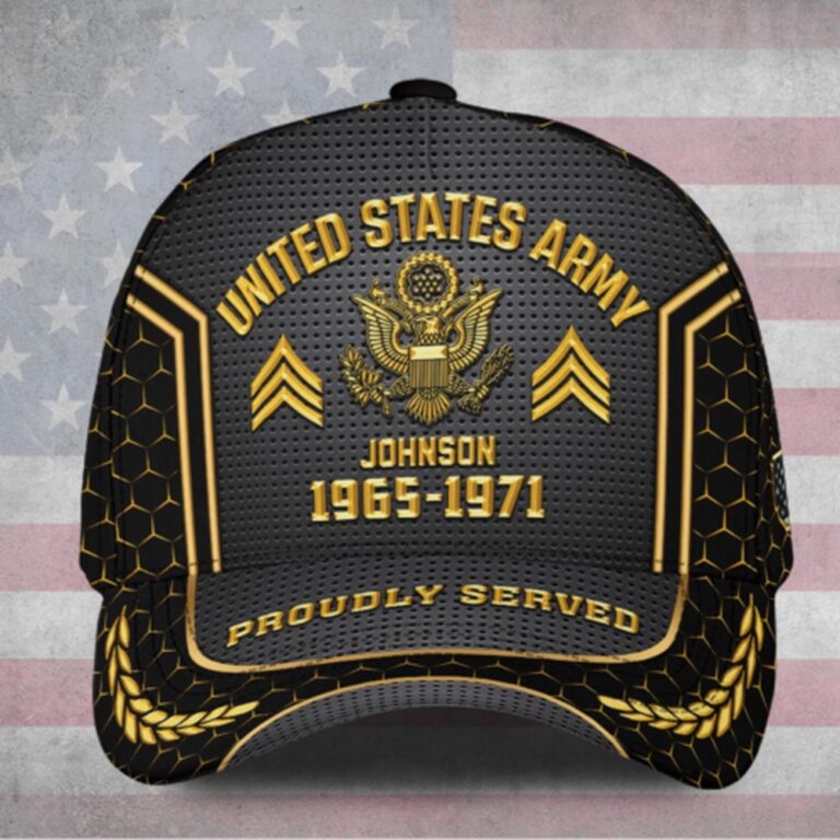 Personalized Name Rank US Military Veteran Army Baseball Cap, Veteran ...