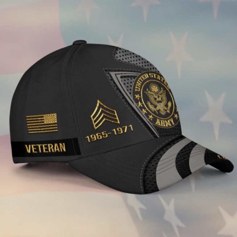 Personalized Name Rank US Veteran Army Baseball Cap, Veteran Baseball ...
