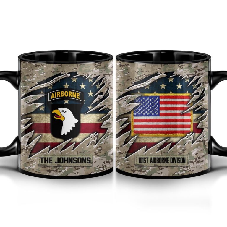 101st Airborne Division Camo Mug Proudly Served Duty Honor Country Mug ...