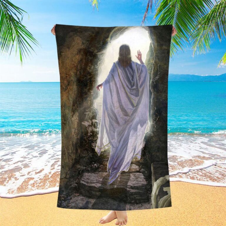 The Resurrection Of Jesus Beach Towel Pictures, Christian Beach Towel ...