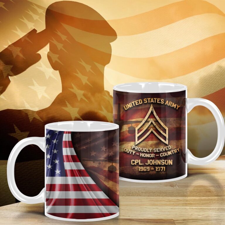 82nd Airborne Military Proudly Served, Military Mug American Flag ...
