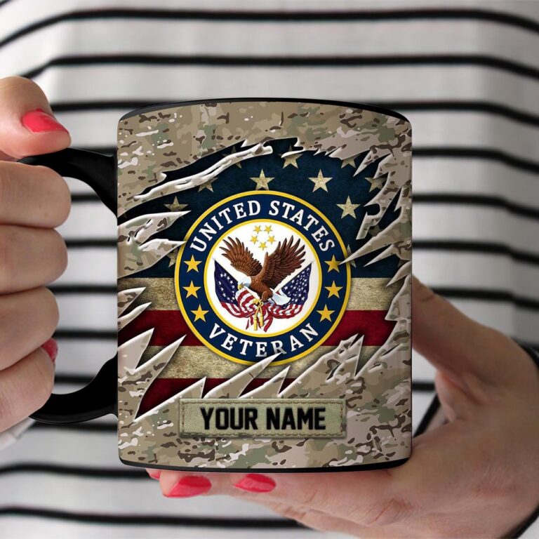 US Veteran US Military Mug Custom Mug, Veteran Coffee Mugs, Military ...