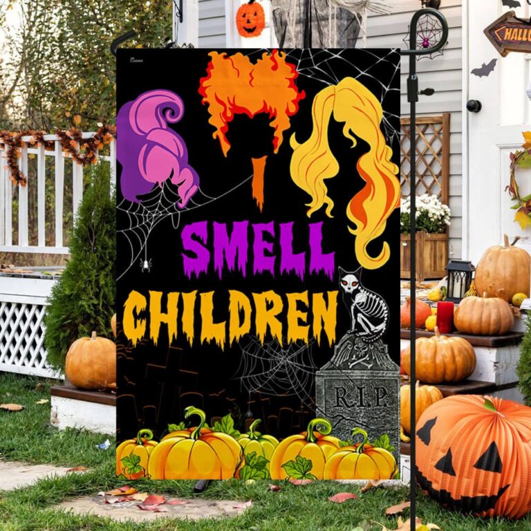 Three Witches Halloween I Smell Children Flag MLN566F - Flagwix ...