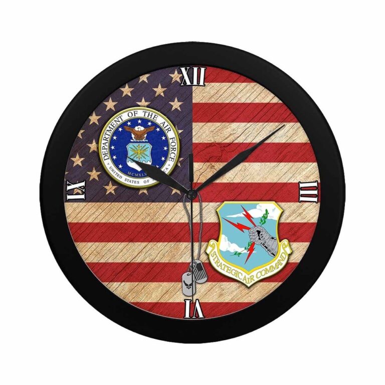 US Air Force Strategic Air Command Wall Clock, Military Clocks, 24 Hour ...