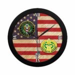 US Army Drill Sergeant Black Wall Clock, Military Clocks, 24 Hour ...