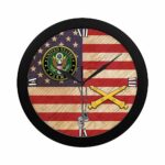 US Army Field Artillery Black Wall Clock, Military Clocks, 24 Hour ...