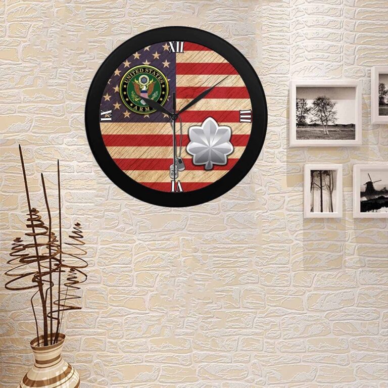 US Army O-5 Lieutenant Colonel O5 LTC Wall Clock, Military Clocks, 24 Hour Clocks - Excoolent