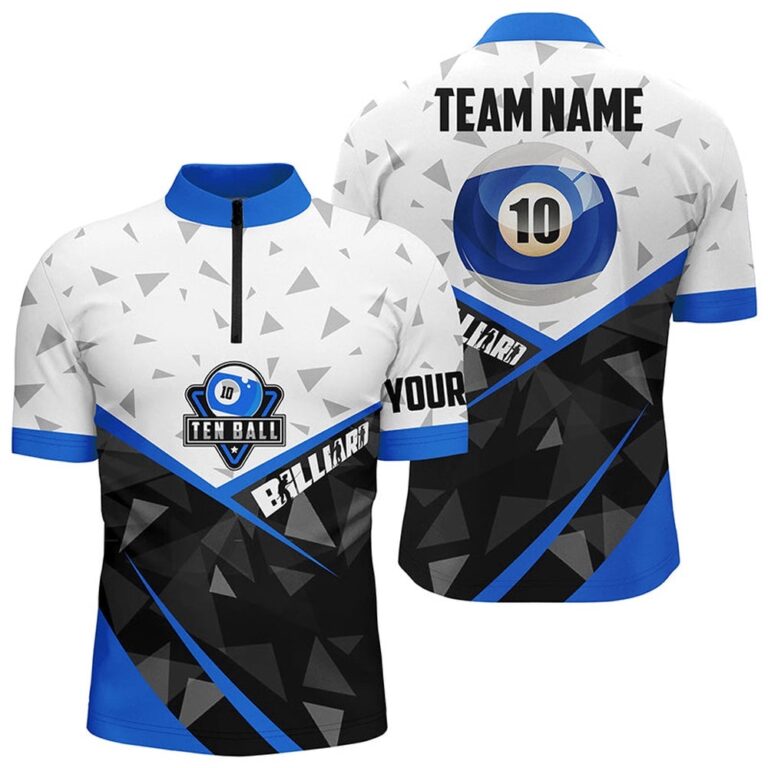 Style Black Red 8 Ball Billiard 3D Jersey Shirts, Custom 8 Ball Pool ...