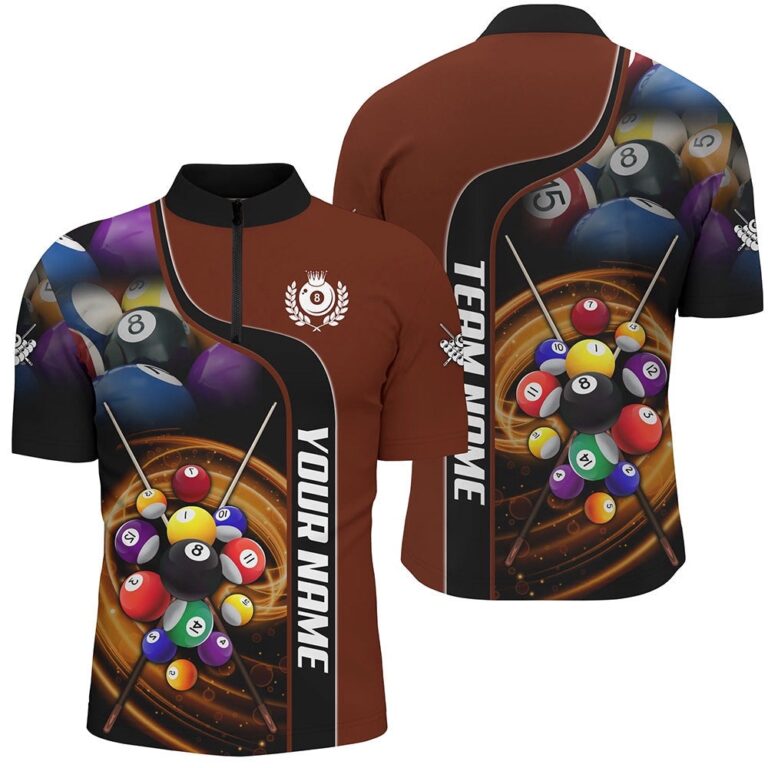 Billiard Tournat Pool Shirts, Best Custom 8 Ball Billiard Team Jersey ...