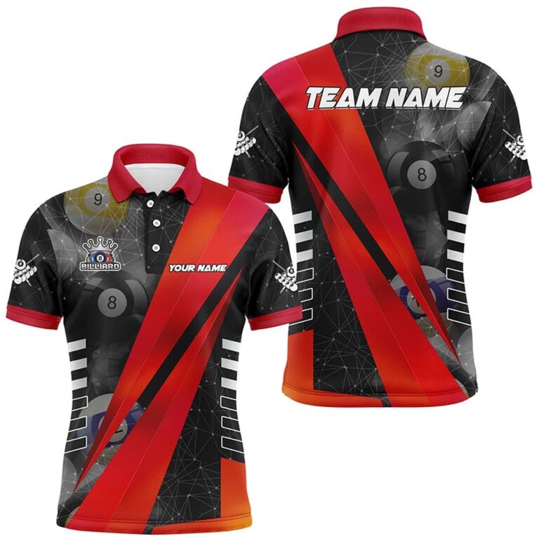 Best Custom Billiard Polo Uniform, Tournat Billiard Shirts Red ...