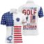 Men's Golf Polo Shirt Custom American Flag White Golf Ball Skin ...