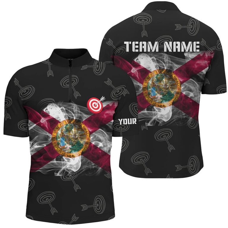 Aim Shoot Swear Repeat Archery Jersey Shirts For Men US Flag Arrow ...