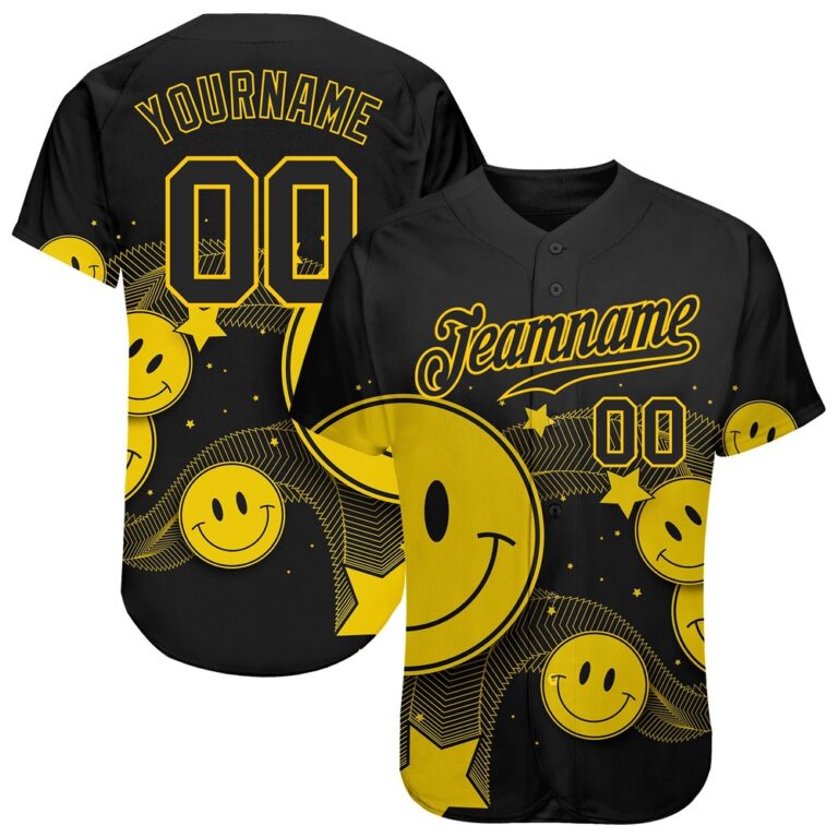 Yellow Black Pinstripe Red-White Authentic Baseball Jersey, Custom ...