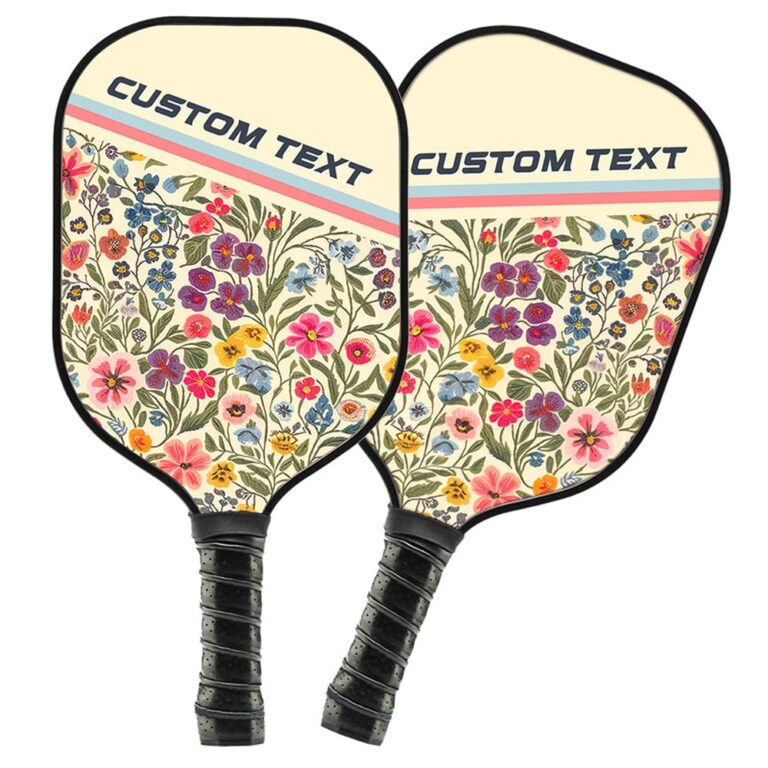 Custom Preppy Flower Pattern Pickleball Paddles, Cottage Floral ...