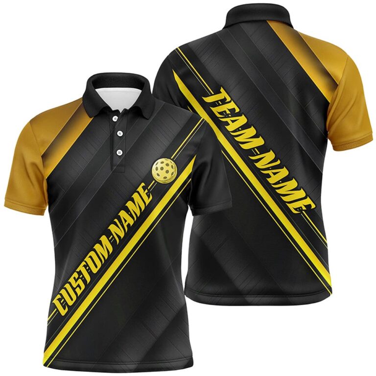 Black And Green Custom Womens Pickleball Shirts, Pickleball Polo Shirts ...